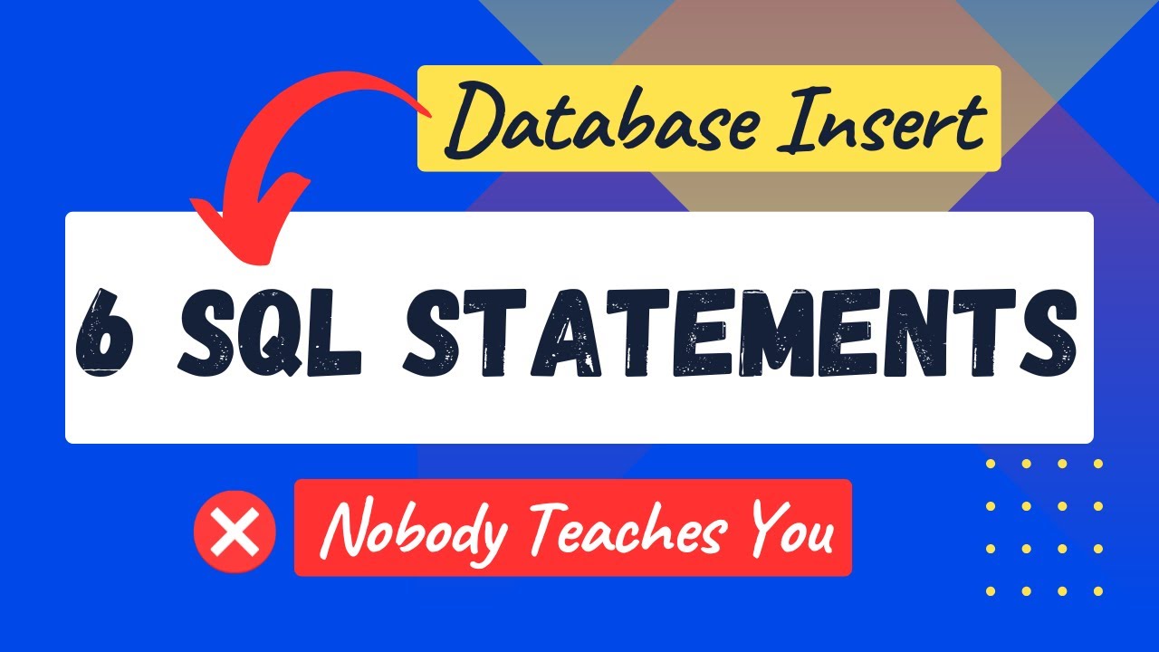 Database Insert SQL Statements on PostgreSQL