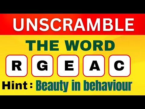 Guess the Scrambled Word Challenge 🤔🧩|Five letter words|Word mystery