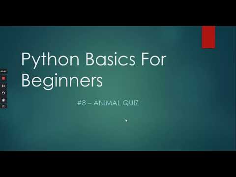 Python Coding Basics for Beginners #8 - Animal Quiz