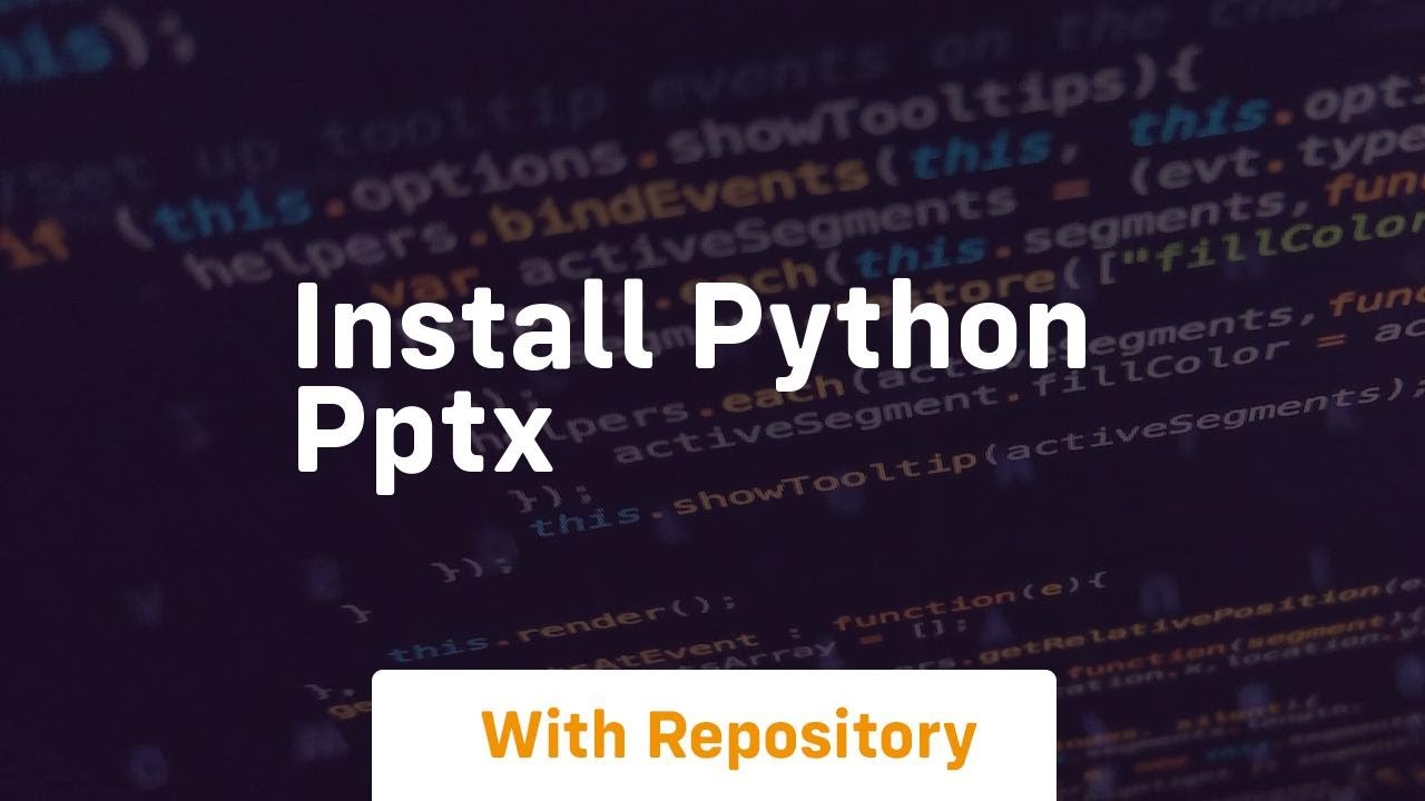 install python pptx