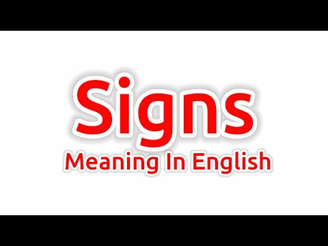 Signs Meaning | Signs Meaning In English | Meaning Of Signs | What Is The Meaning Of Signs