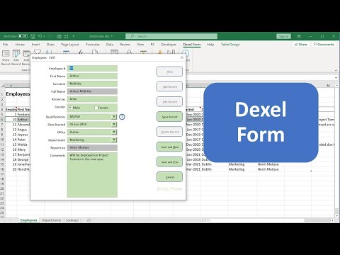 Dexel Form – Free Multi User Data Entry Form for Microsoft Excel