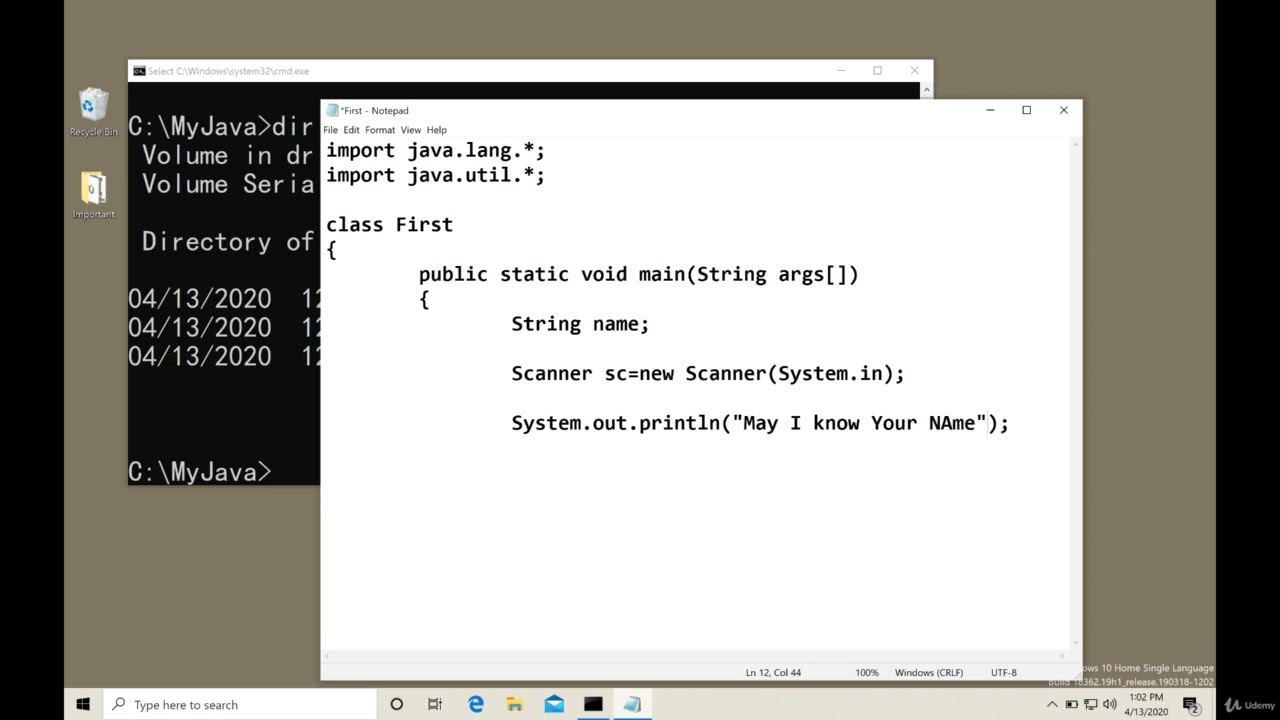 1.8 : Student Challenge — Write Your First Java Program - [Abdul Bari] Java Course
