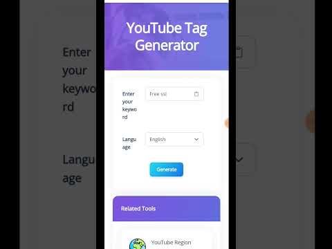 YouTube Tag Generator