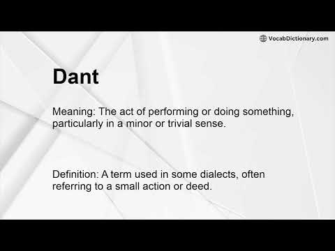 Dant Meaning