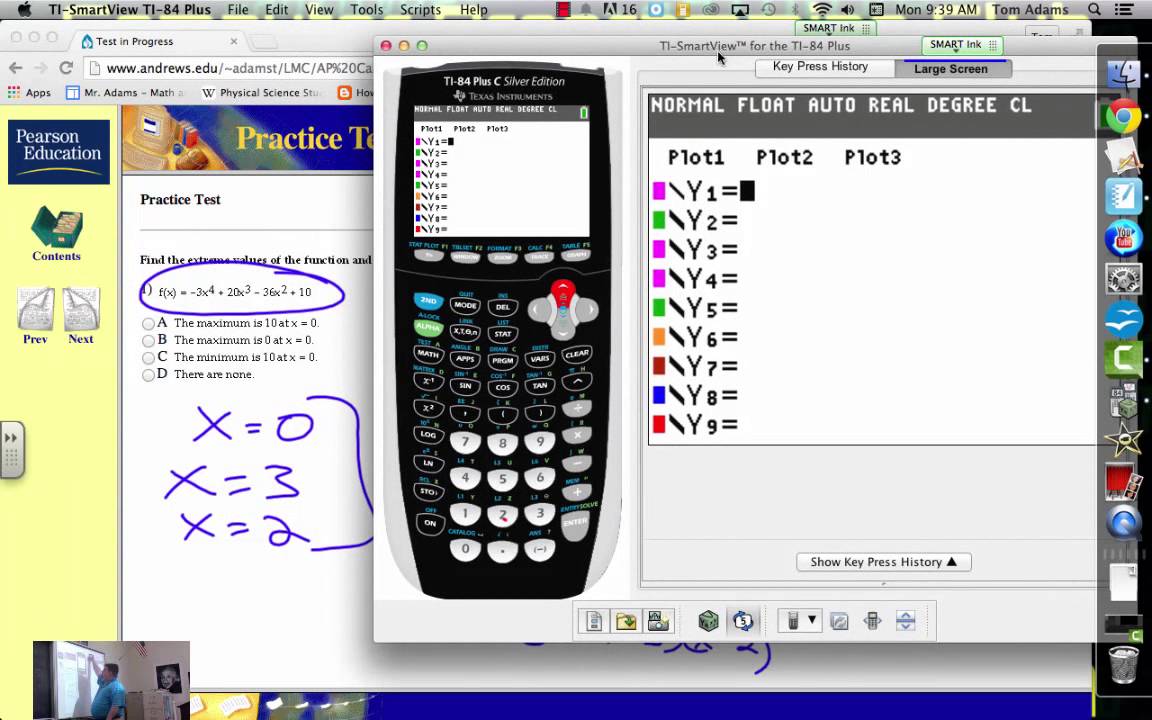 AP Calculus Chapter 4 Practice Test # 1
