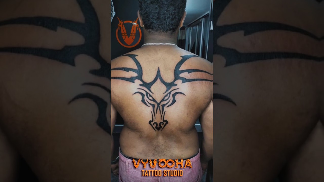 Fierce Dragon Head Tattoo Design | Best Vyuooha Tattoo Studio, Ramanathapuram #4248  #shortsvideos