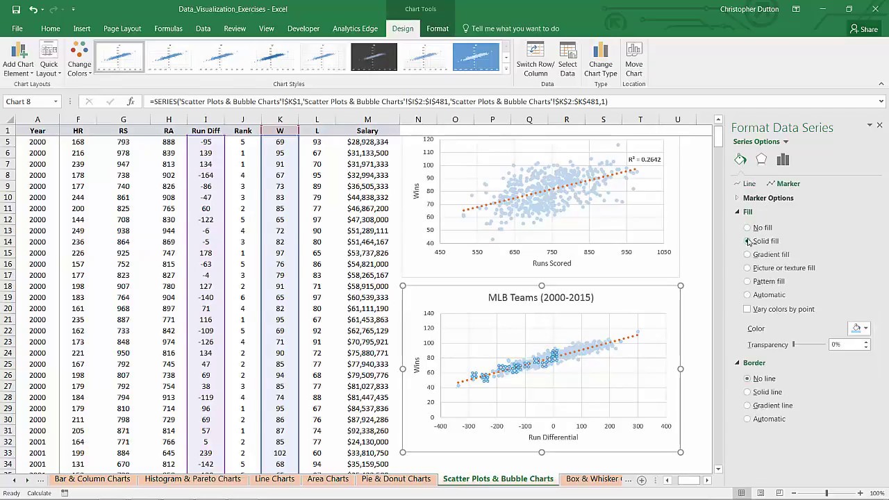 8 Creating Scatter Plot - Data Visualization in Excel Tutorial