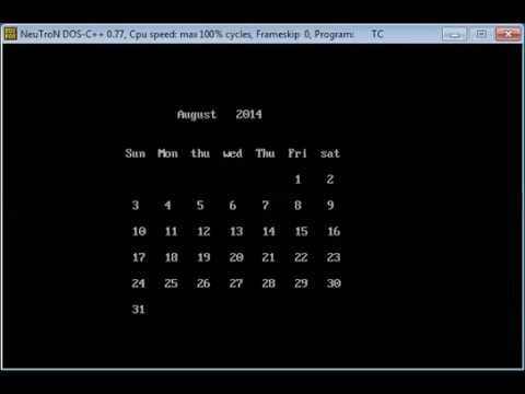 Learn Printing Calender in C Program Part 1 - Mind Luster