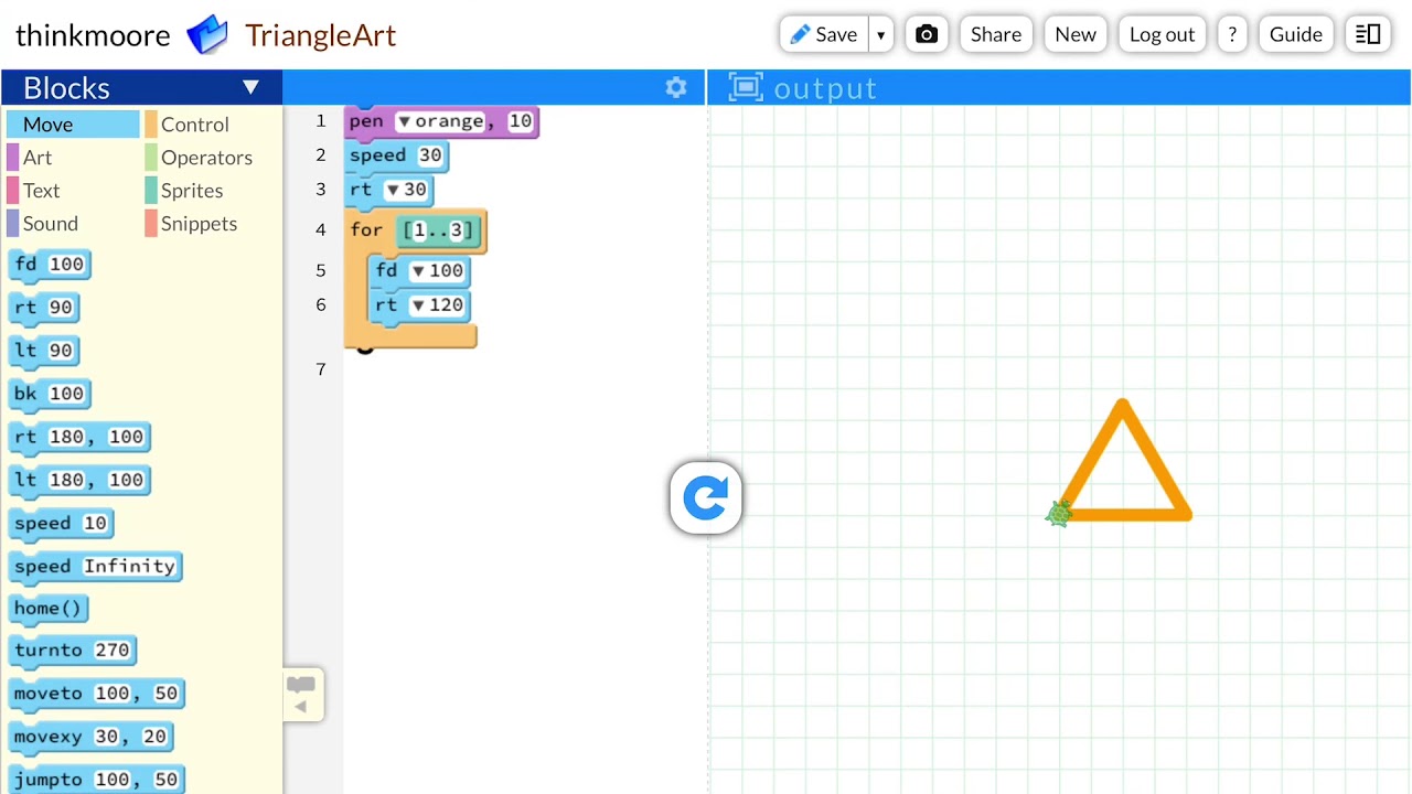 Using PencilCode to Teach Geometry