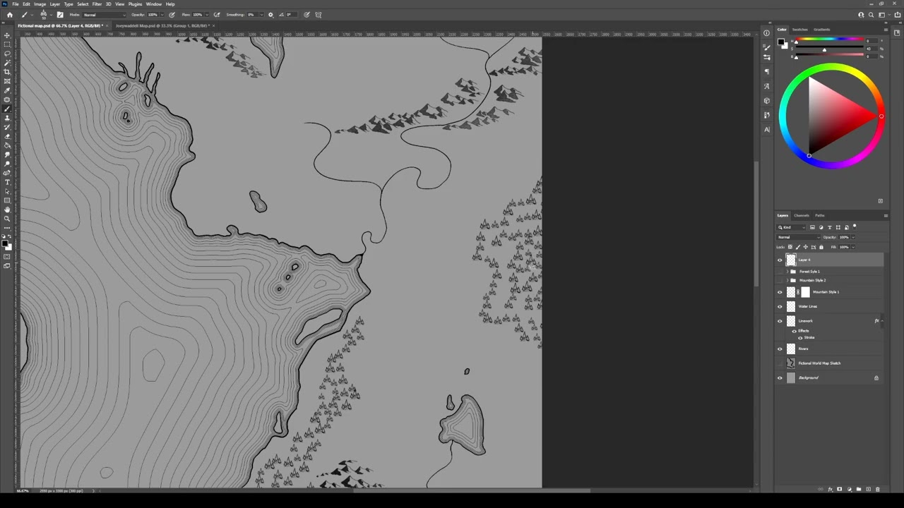 Map Drawing Time Lapse 1 - Design and Create Fantasy maps!