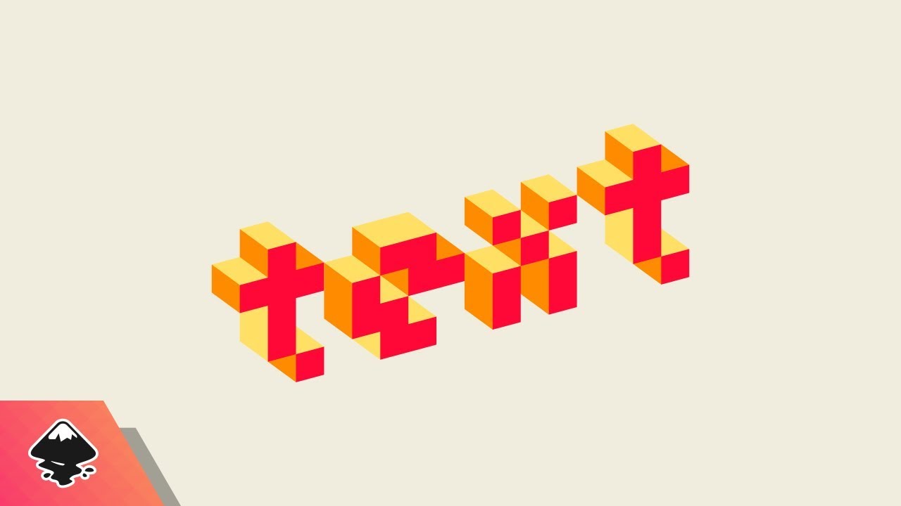 Inkscape Tutorial: 3D Pixel Text
