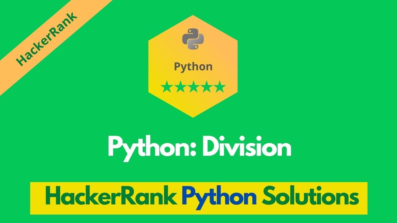 HackerRank Python: Division problem solution | Python problems solutions | Programmingoneonone