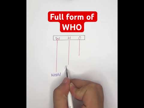 Full form of WHO #shorts #short #vocabulary #englishvocabulary