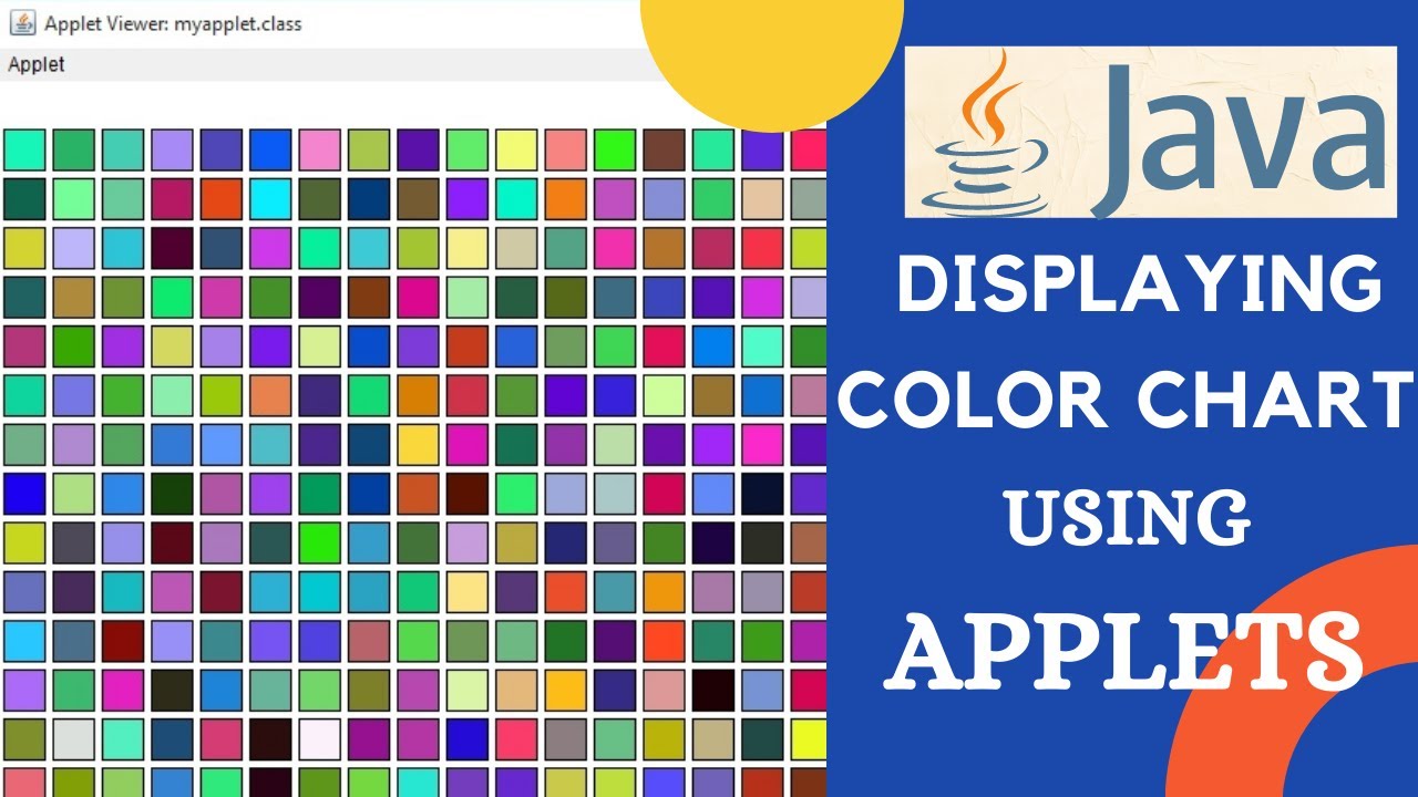 Applets in java || Program to display color chart using Applets || java tutorial #java #coding