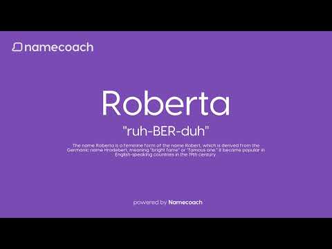 How to Pronounce Roberta