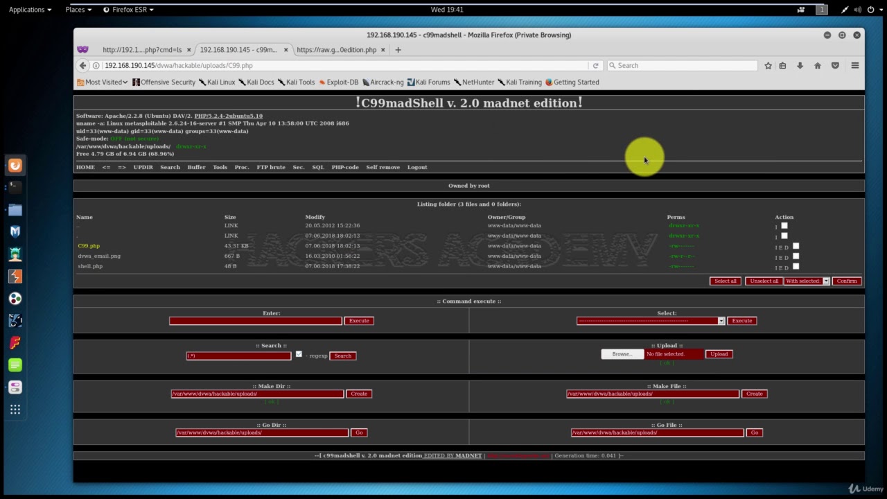 KaliLinux - Chapter 5 - 7  Bad guys web shells