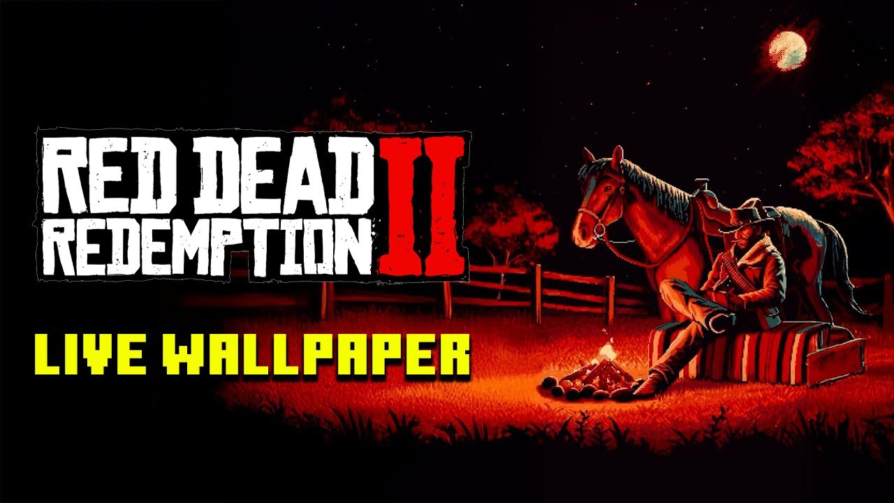8 bit Arthur Morgan LIVE WALLPAPER | Cozy Pixel Art + Fire Crackling Sounds