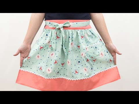 How to Sew an Apron Using a Free Vintage Basket Apron Pattern
