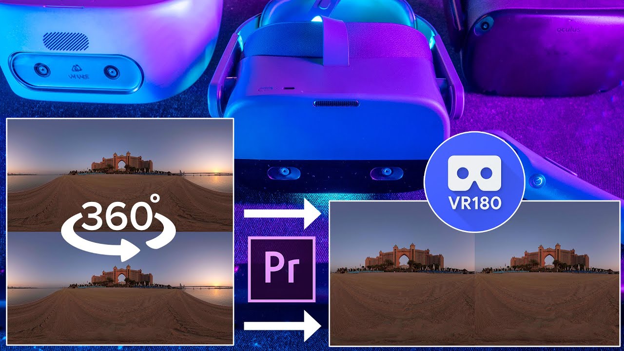 Convert 3D 360 Video To 180 - Premiere, VR180 Creator &  Oculus Media Studio Tutorial