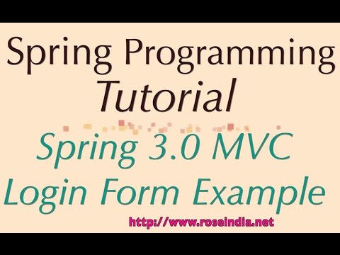 Spring 3.0 MVC Login Form Example