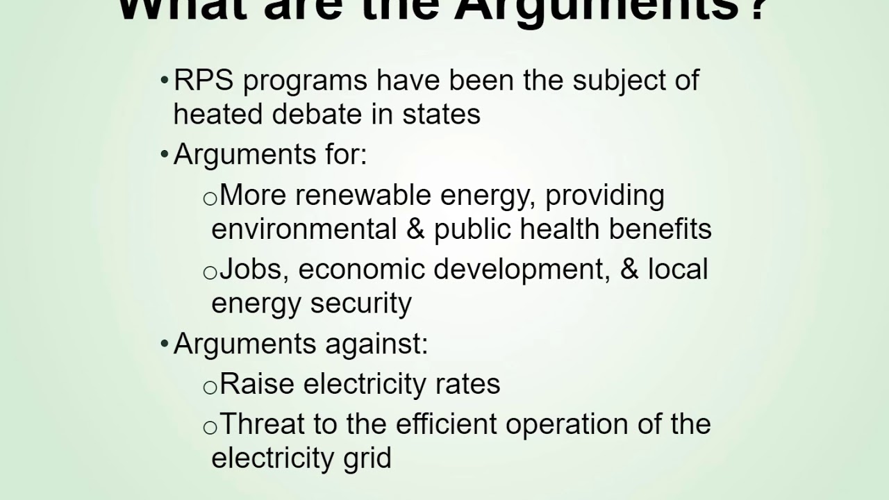 Quick Talk: Energy Policy Analysis RPS