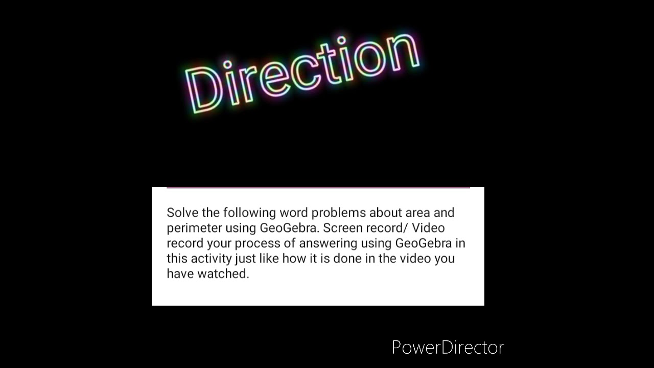 PROBLEM-SOLVING USING GEOGEBRA