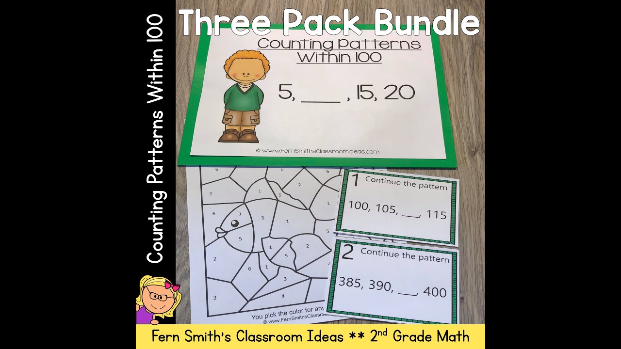 2nd Grade Go Math 1.8 Counting Patterns Within 100 Bundle