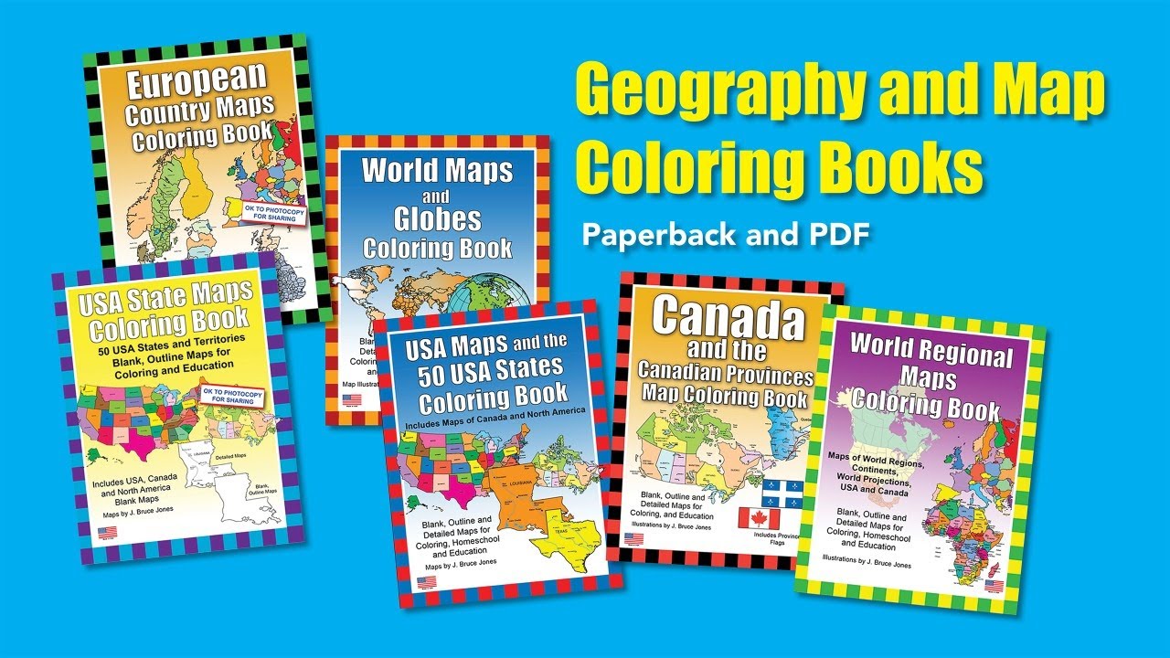 World Regional Maps Coloring Book, Live show with free PDF download