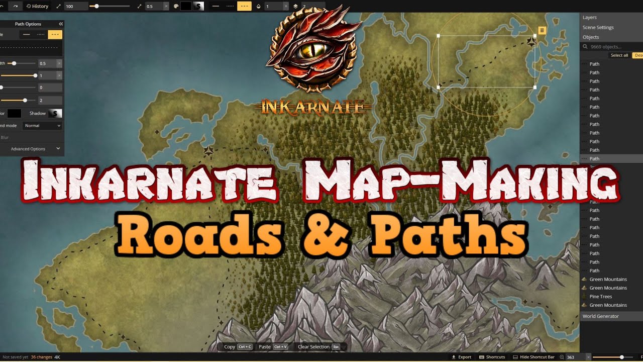 Inkarnate Map-Making Tutorial #5 - Roads & Paths
