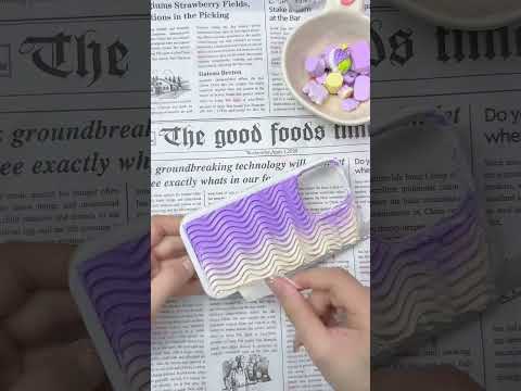 The purple color looks so good, like a small cake #cream glue phone case #diy #gift