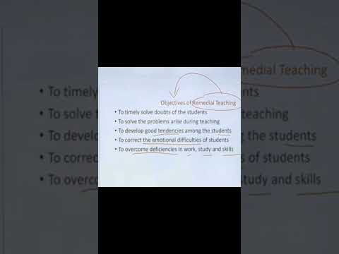 Objectives of Remedial Teaching? #shot #fact