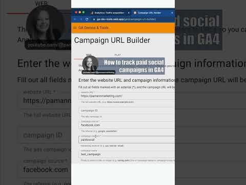 How to Track Paid Social Traffic in #GA4 #googleanalytics #googleanalytics4