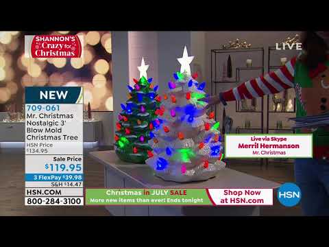 Mr. Christmas Nostalgic 3' Blow Mold Christmas Tree wit...