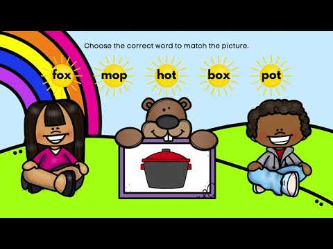 50 CVC Words Spring, Matching Words and Pictures, Virtual School, Online Learning, Learn to Read FUN