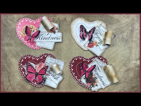 ✍️🌸Vintage shabby chic junk journal embellishments ideas @GiKerr paper craft embellishments