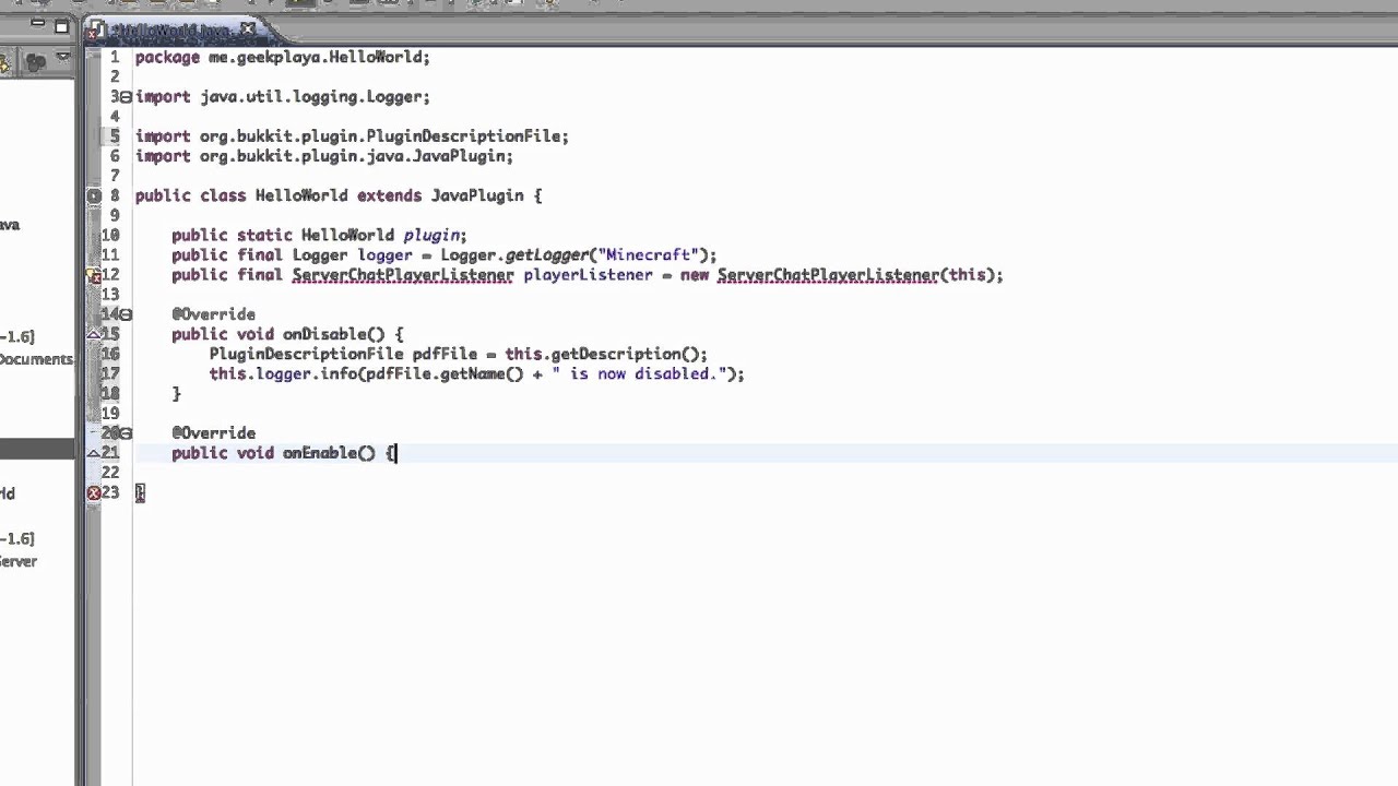 Episode 3: Basic Bukkit Plugin Tutorial