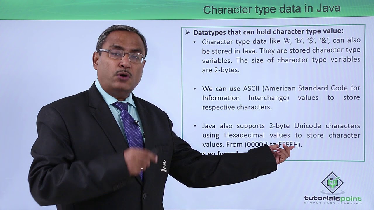 Java Essentials - Character type data in java