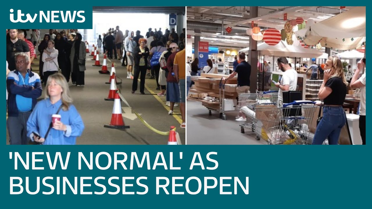 'New normal' as markets and schools reopen and racing restarts amid coronavirus pandemic | ITV News