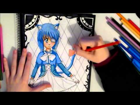 Drawing and Coloring Anime Gothic Anime Girl