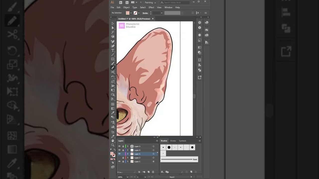 Sphynx Cat Vector Art Illustrator