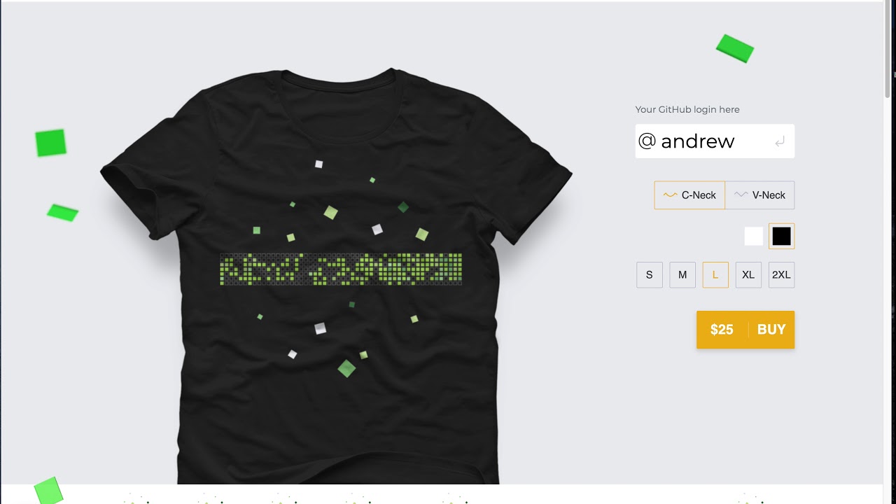 GitHub style T-shirt on GitMerch.com