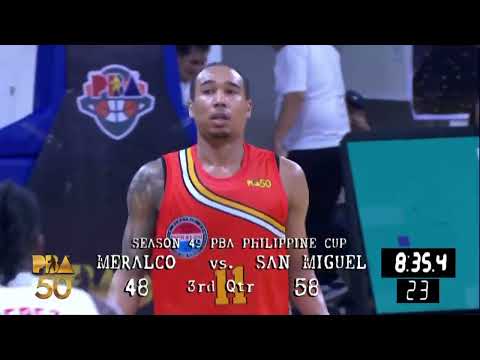 Chris Newsome PUTS UP 27 PTS for Meralco vs. San Miguel | PBA SEASON 49 PHILIPPINE CUP | HIGHLIGHTS