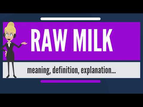 raw milk - raw milk meaning