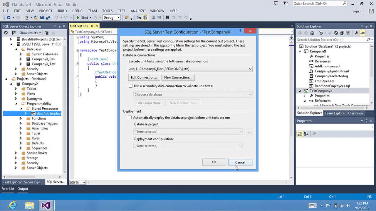 Unit Testing for Sql Server Database Projects