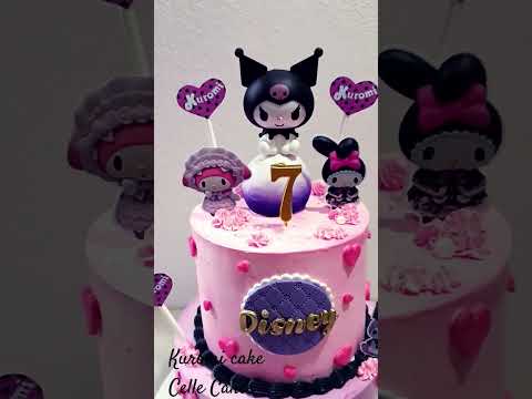 Kuromi my melody cake #kuromi #sanrio #mymelody #customizedcake #cakedecorating #cakedesigning
