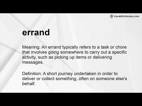 errand Meaning