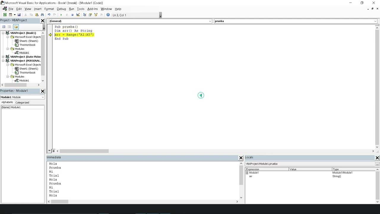 Create an array using a range VBA