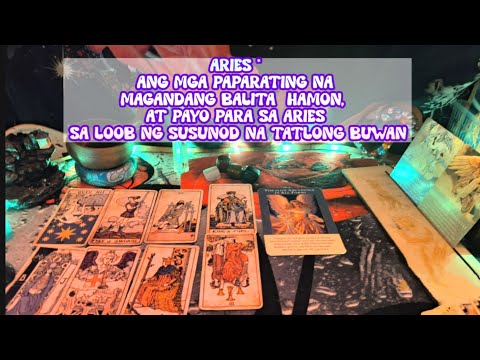 ARIES ANG HAMON,GOOD NEWS,AT PAYO SA DARATING NA 3 BUWAN #.#happyangelreadings . #aries #livetarot