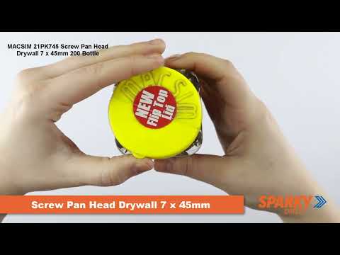MACSIM 21PK745 Screw Pan Head Drywall 7 x 45mm 200 Bottle